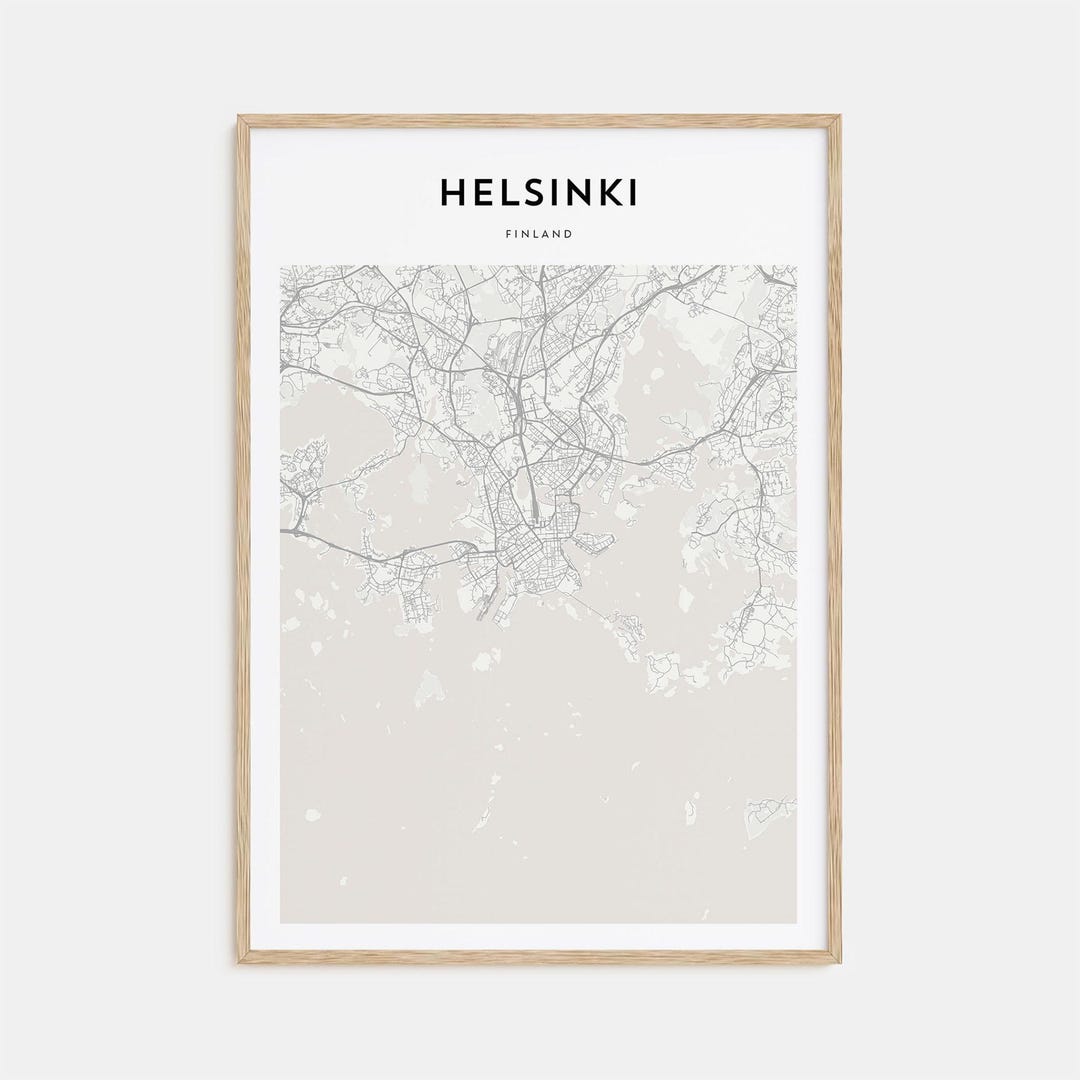 Helsinki Map Poster, Helsinki Map Print, Helsinki Travel Wall Art ...