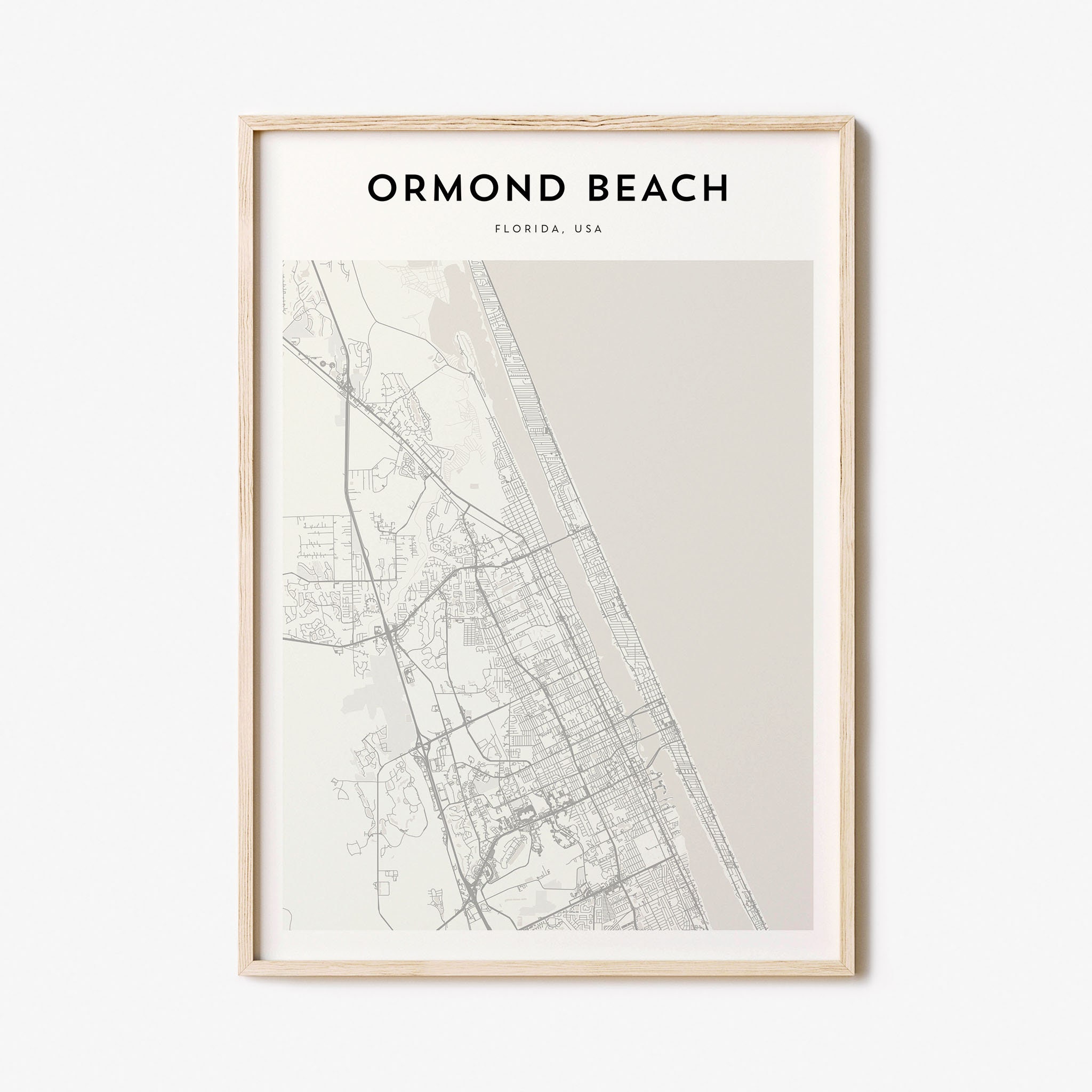 Ormond Beach Map Poster, Ormond Beach Map Print, Ormond Beach ...