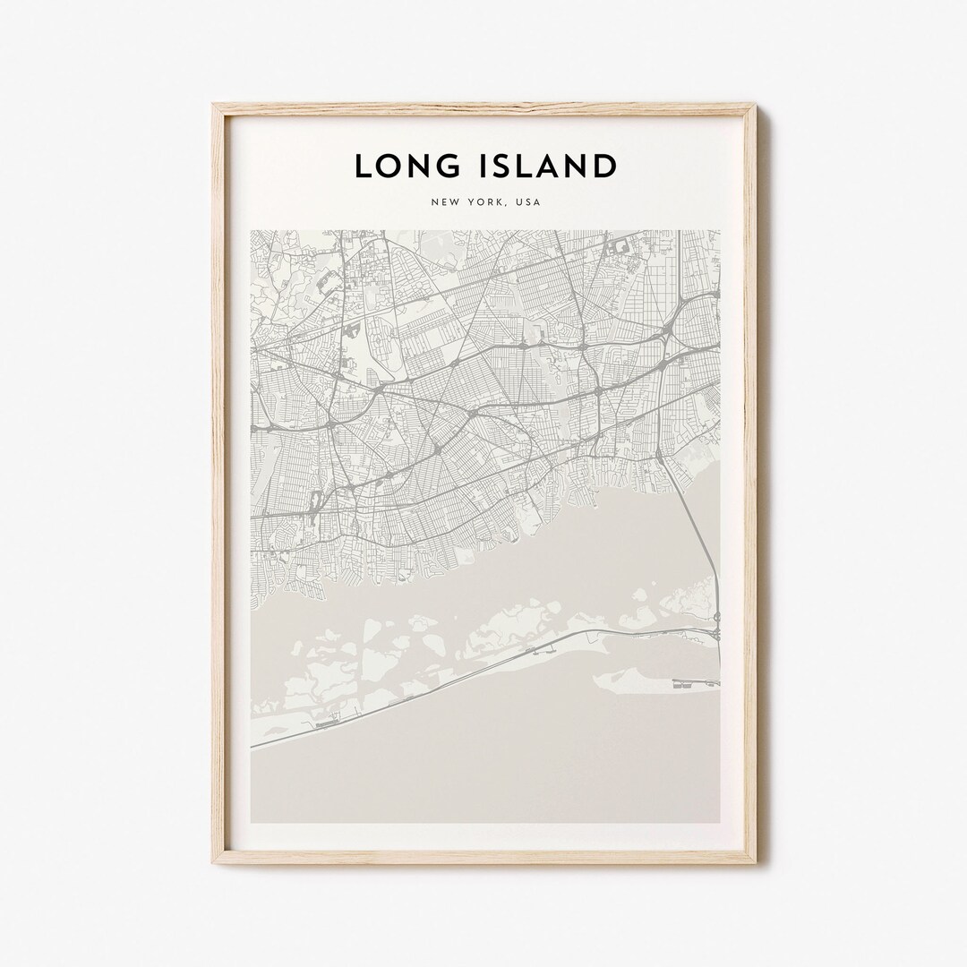 Long Island Map Poster, Long Island Map Print, Long Island Personalized ...