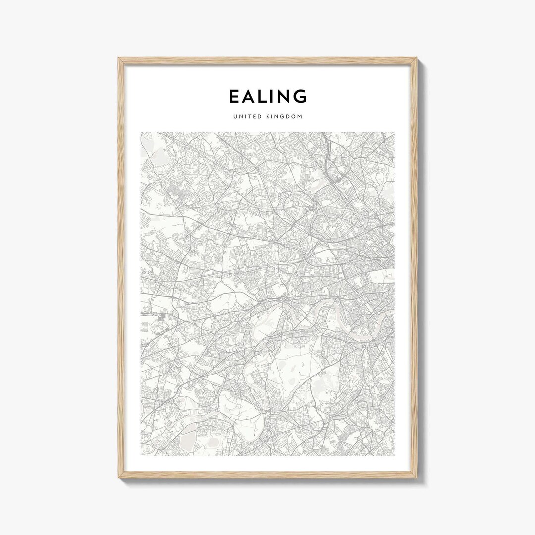 Ealing Map Poster: Detailed City Streets Art Print - Etsy