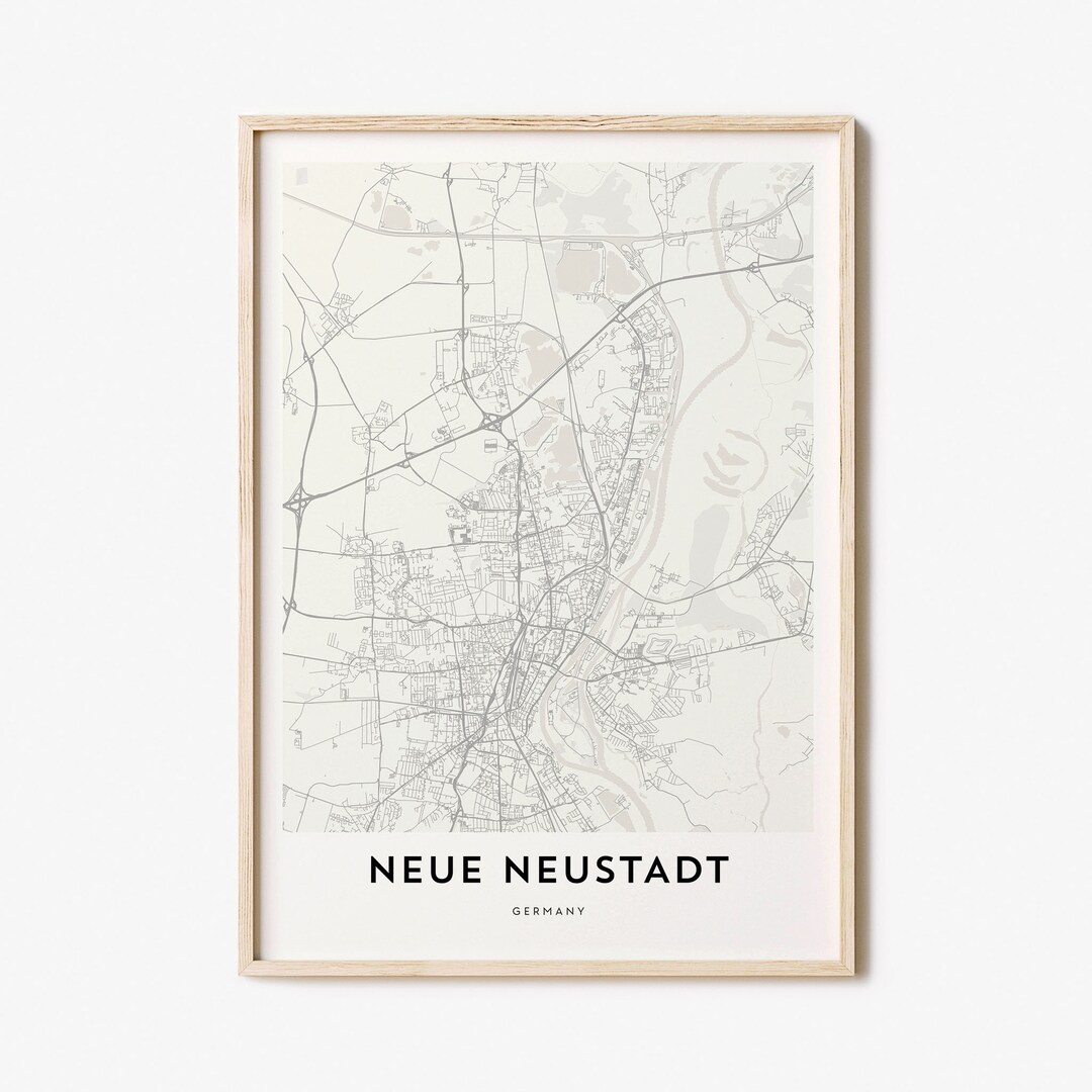 Map of Neue Neustadt Neue Neustadt Map Print Neue Neustadt - Etsy Canada