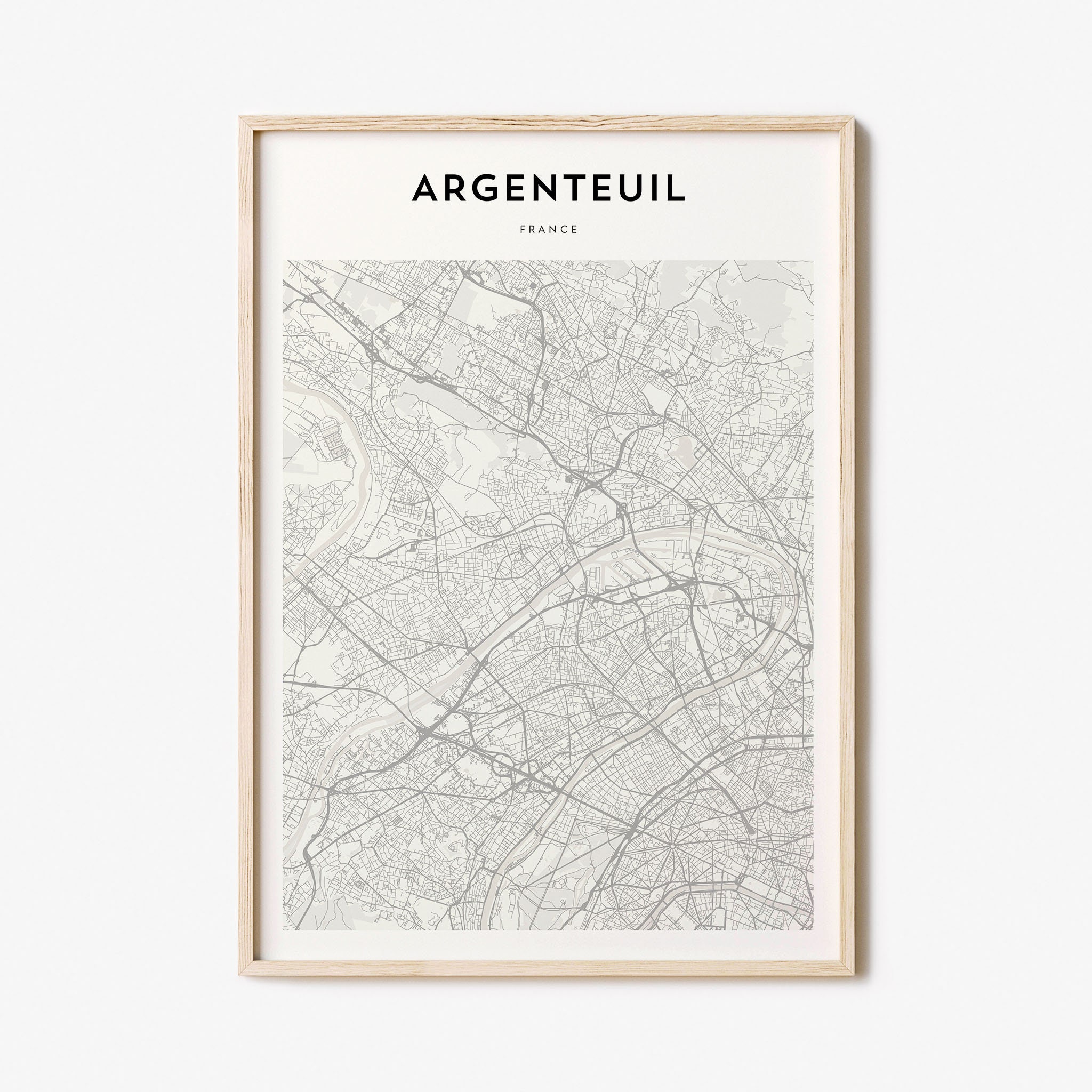 Argenteuil Map Poster, Argenteuil Map Print, Argenteuil Personalized ...