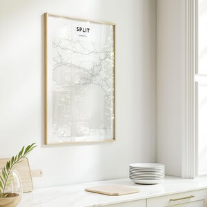 Split Map Poster, Split Map Print, Split Travel Wall Art, Split Personalized Map, Croatia - Etsy