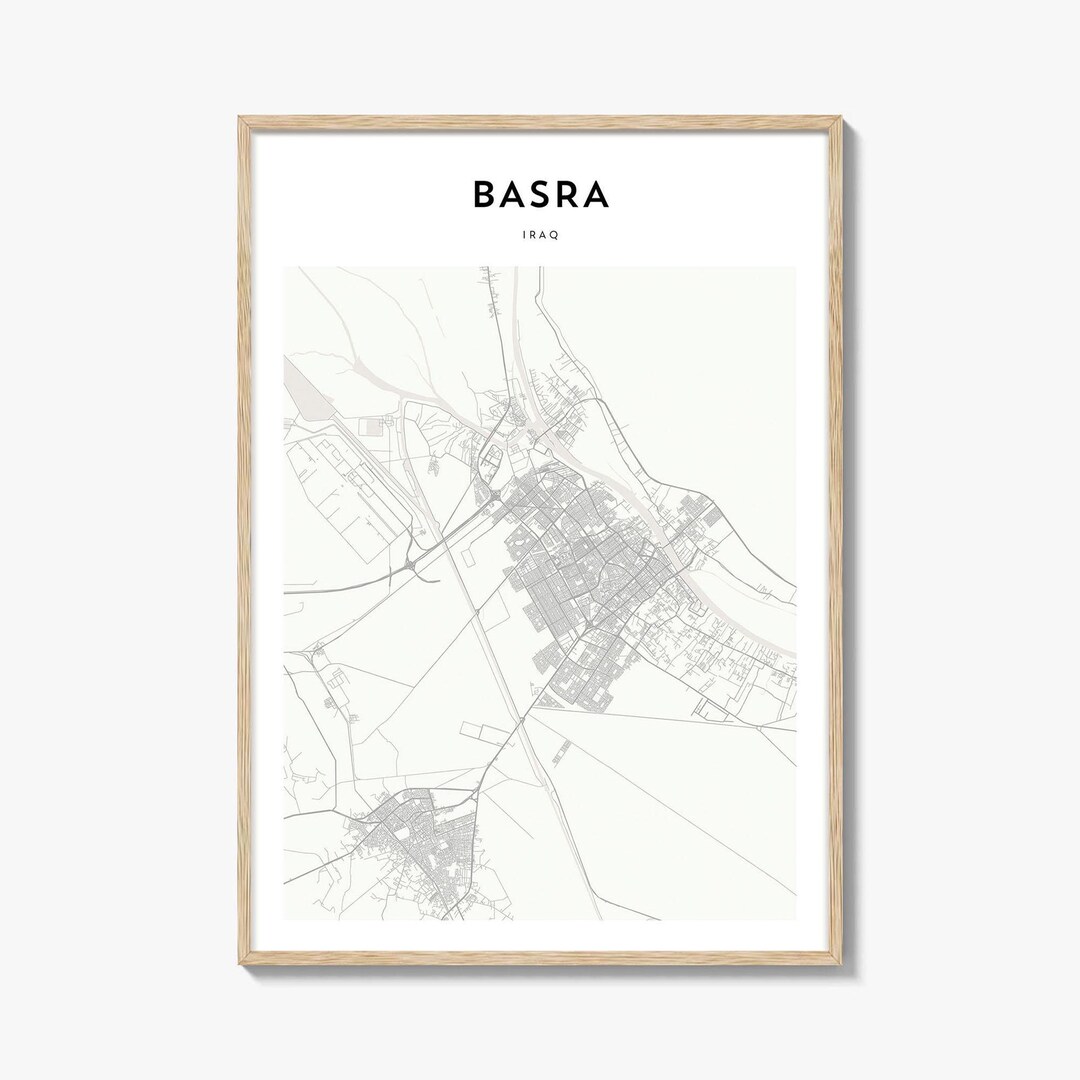 Basra Map Poster, Basra Map Print, Basra Travel Wall Art, Basra ...