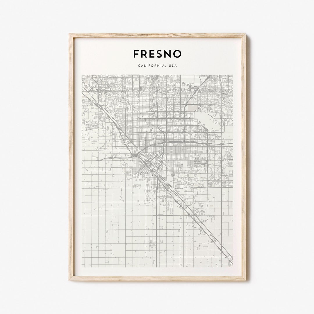 Fresno Map Poster, Fresno Map Print, Fresno Personalized Map Art ...