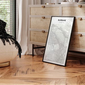 Burbank Map Poster, Burbank Map Print, Burbank Travel Wall Art, Burbank ...