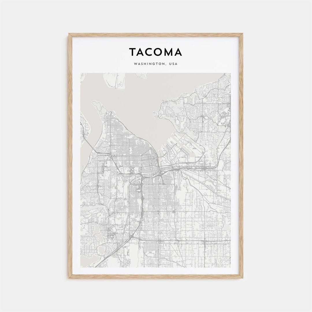 Tacoma Map Poster, Tacoma Map Print, Tacoma Personalized Map Art ...