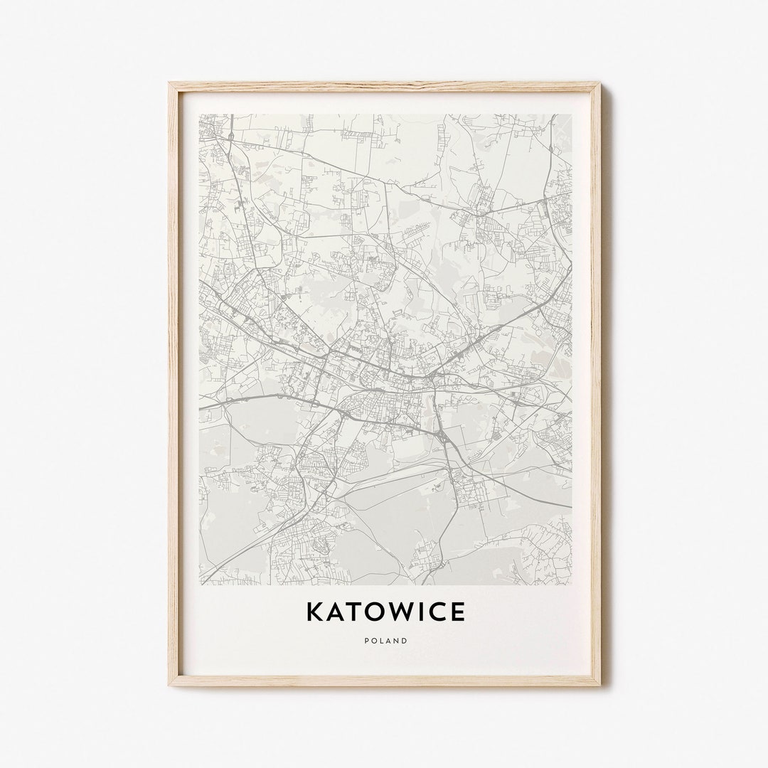 Map of Katowice Katowice Map Print Katowice Map Poster City - Etsy