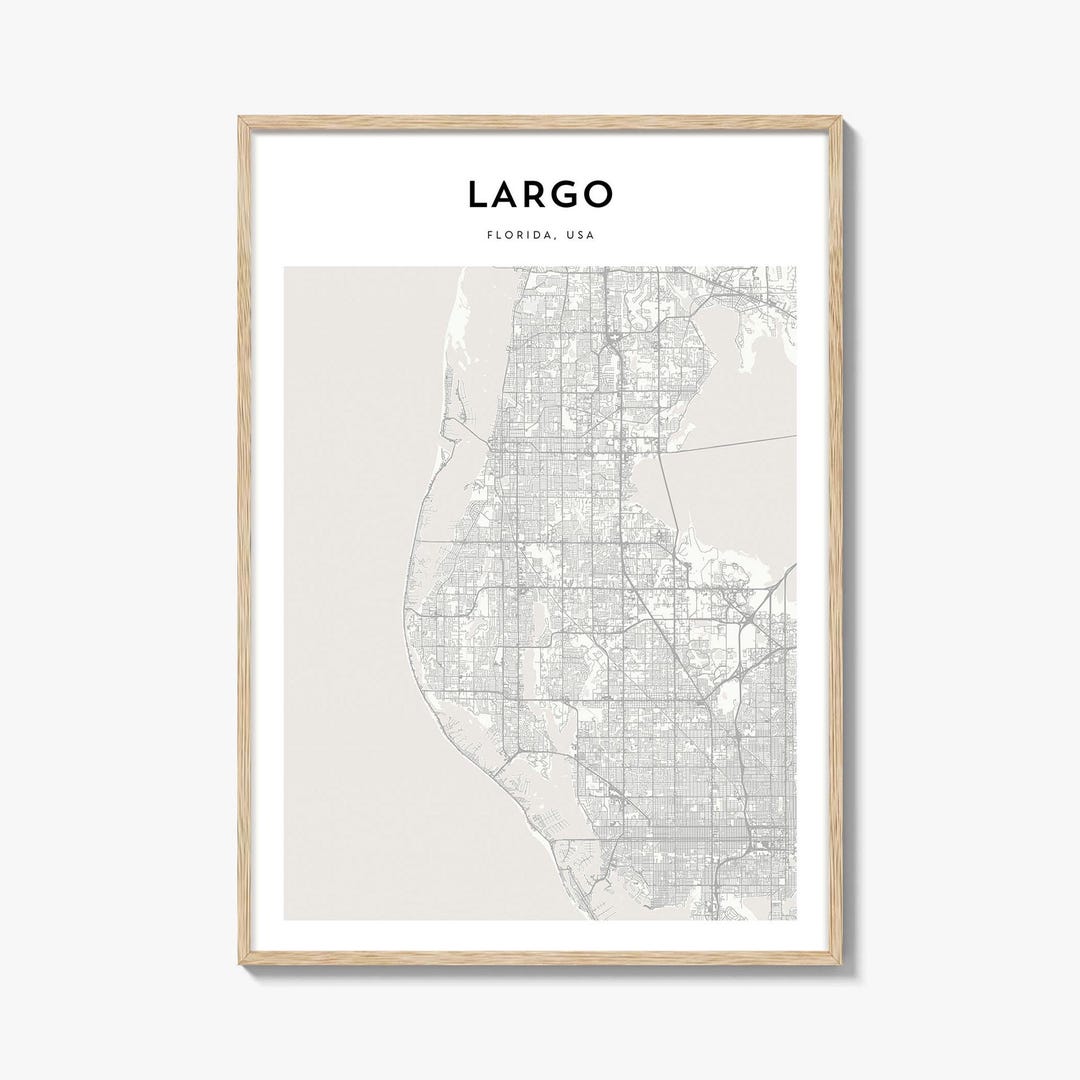 Largo Map Poster, Largo Map Print, Largo Travel Wall Art, Largo ...