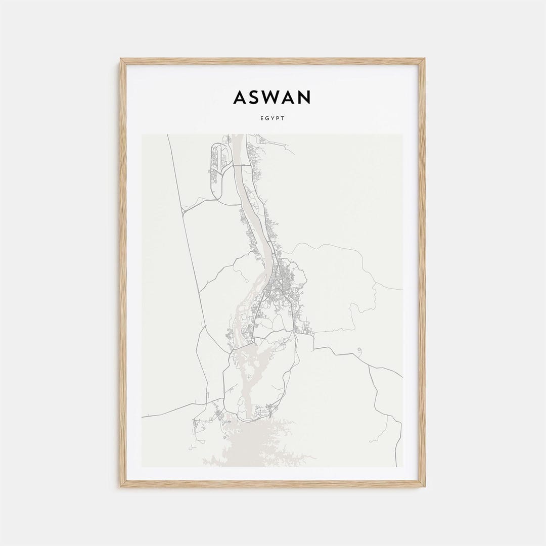 Aswan Map Poster, Aswan Map Print, Aswan Travel Wall Art, Aswan ...