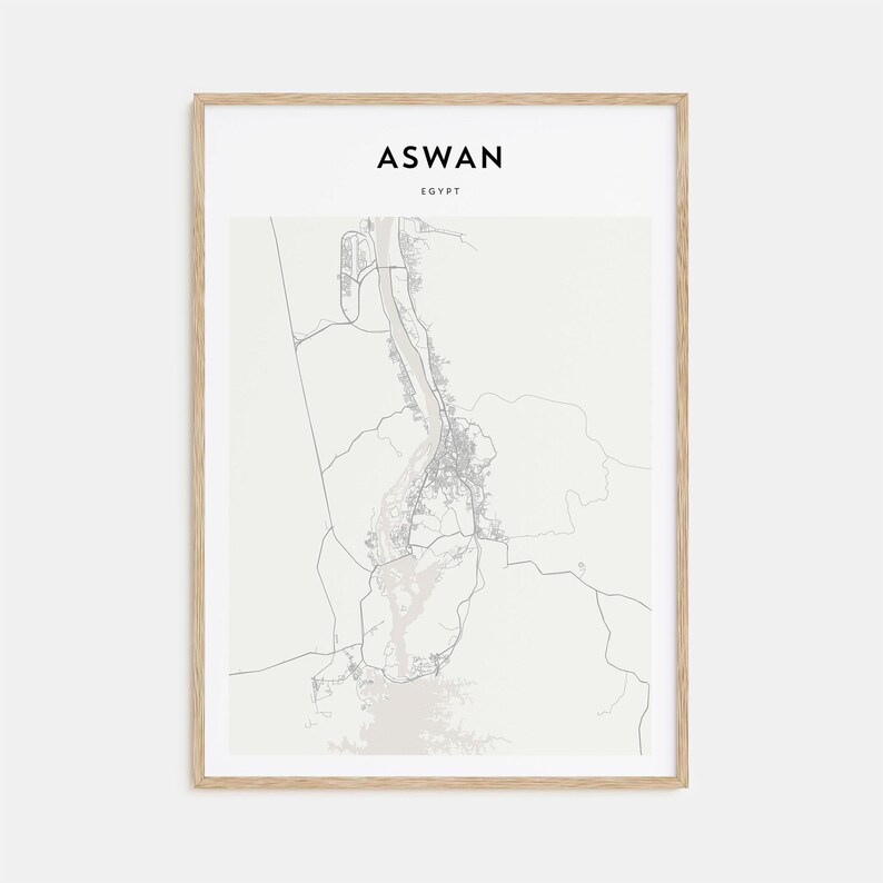 Aswan Map Poster, Aswan Map Print, Aswan Travel Wall Art, Aswan ...