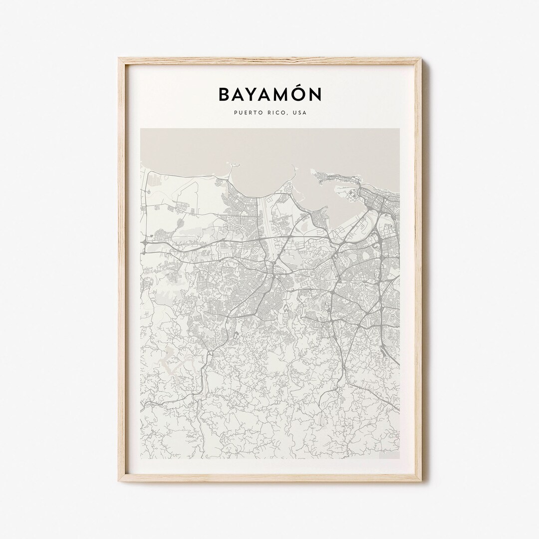 Bayamon Map Poster, Bayamon Map Print, Bayamon Personalized Map Art ...