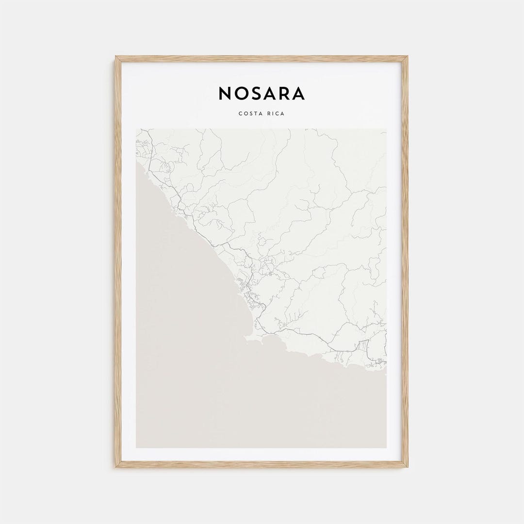 Nosara Map Poster, Nosara Map Print, Nosara Travel Wall Art, Nosara ...