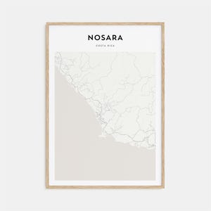 Nosara Map Poster, Nosara Map Print, Nosara Travel Wall Art, Nosara ...