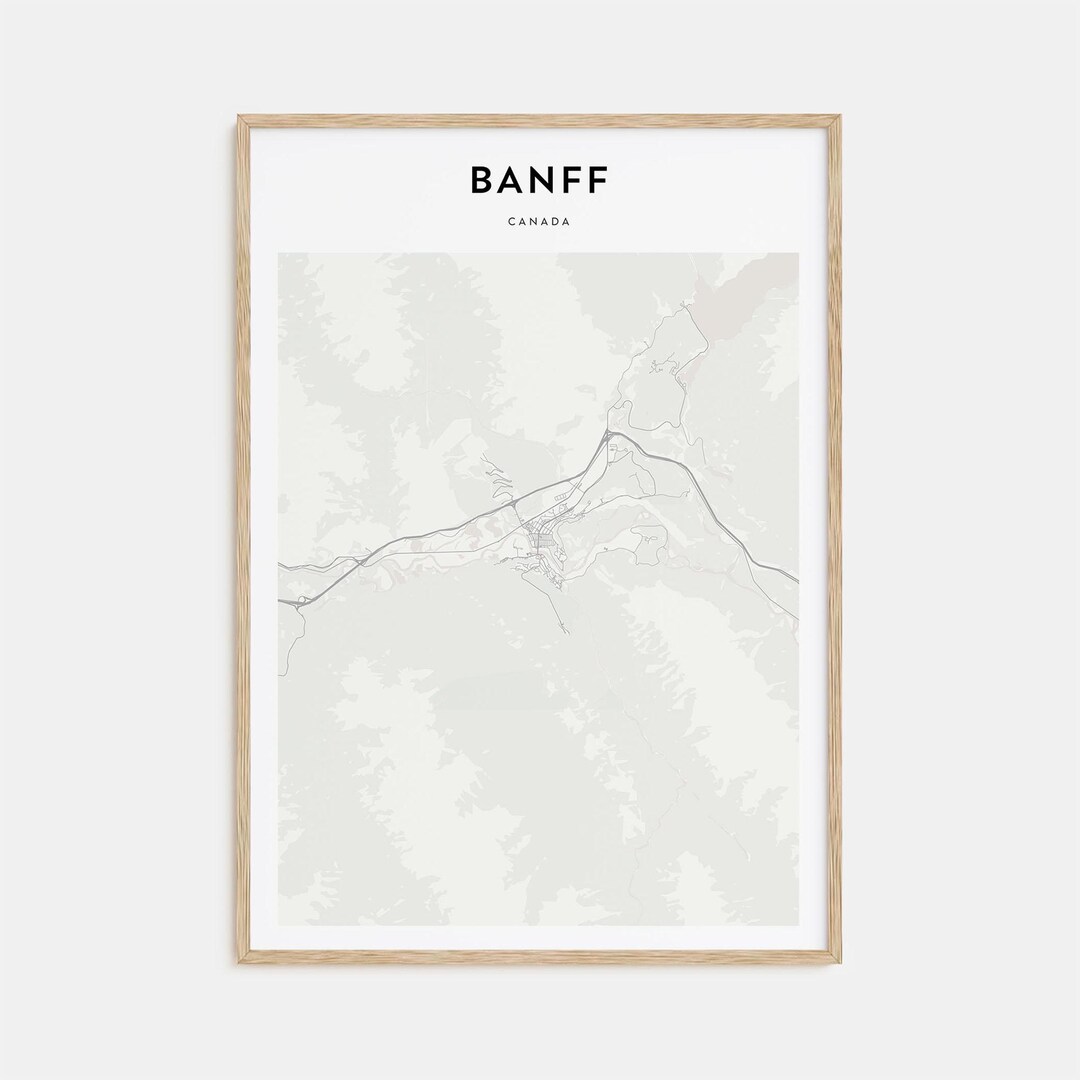 Banff Karte Poster, Banff Karte Druck, Banff personalisierte Karte ...
