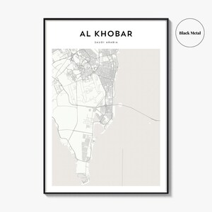 Al Khobar Map Poster, Al Khobar Map Print, Al Khobar Travel Wall Art ...