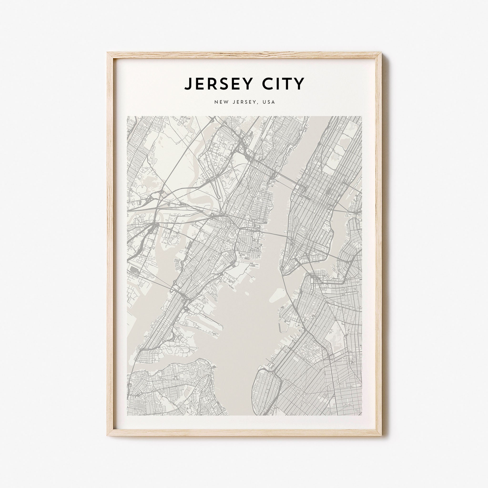 Jersey City Map Poster, Jersey City Map Print, Jersey City Personalized ...