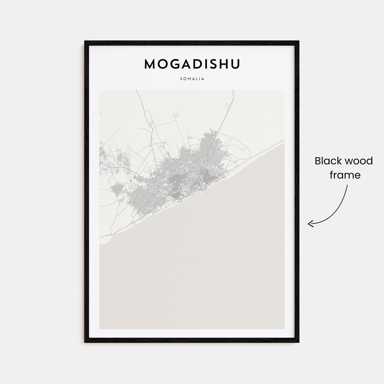 Mogadishu Map Poster, Mogadishu Map Print, Mogadishu Personalized Map ...
