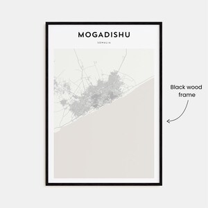 Mogadishu Map Poster, Mogadishu Map Print, Mogadishu Personalized Map ...