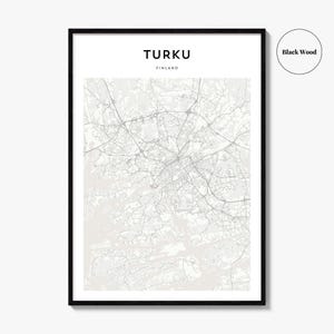 Turku Map Poster, Turku Map Print, Turku Travel Wall Art, Turku ...
