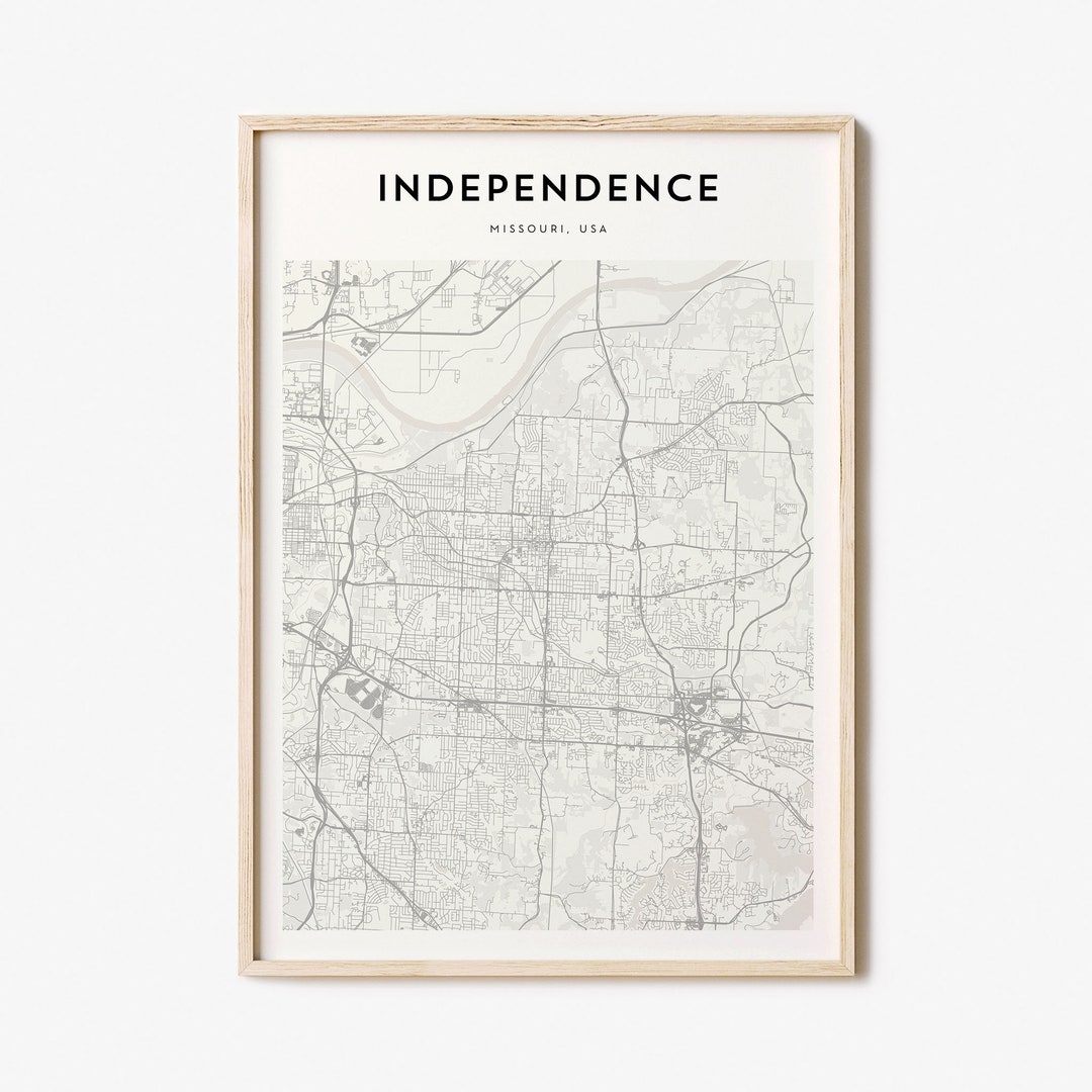 Independence Map Poster, Independence Map Print, Independence ...