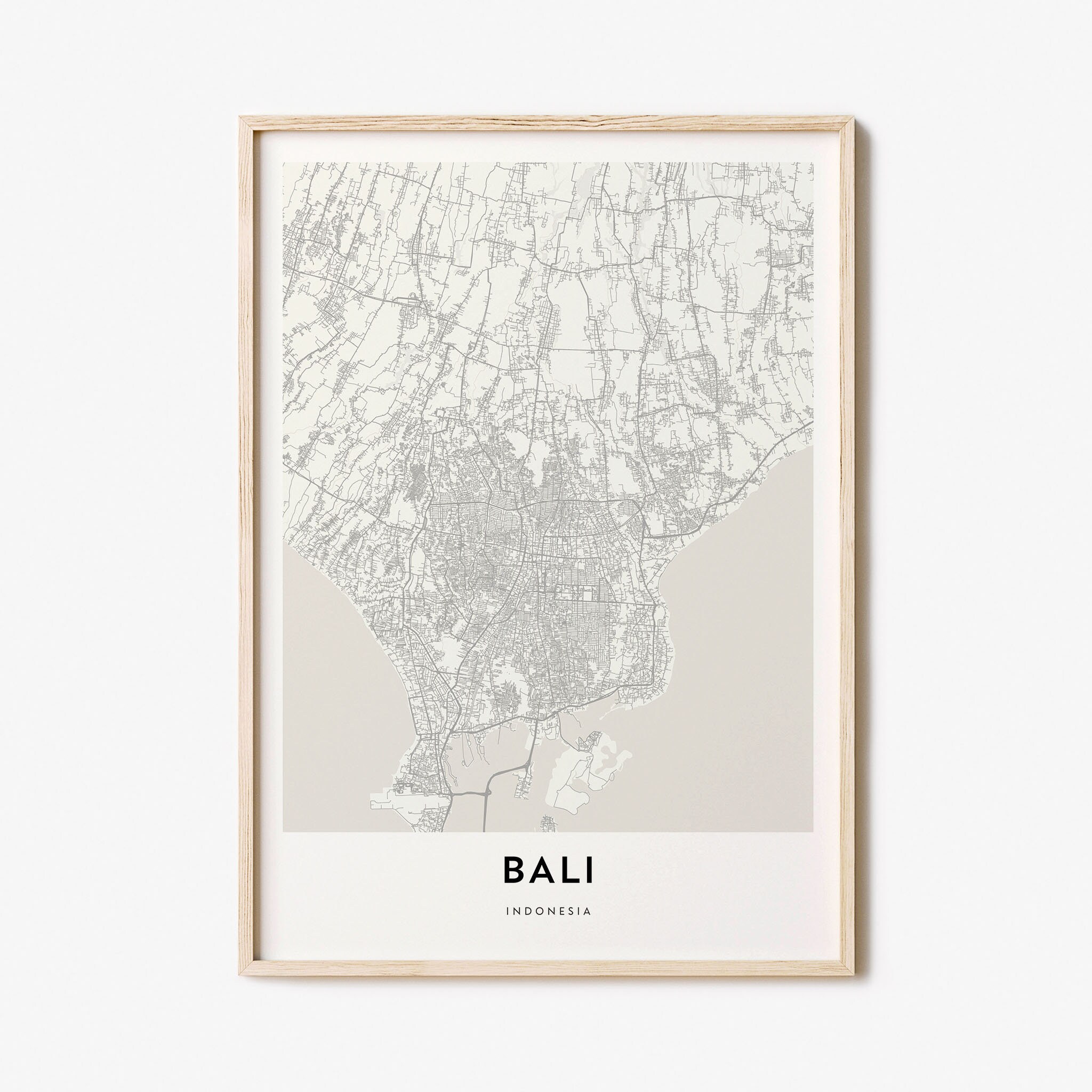 Map of Bali, Bali Map Print, Bali Map Poster, City Map Print, Map Gifts ...