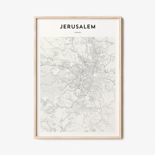 Jerusalem Map Poster - Etsy