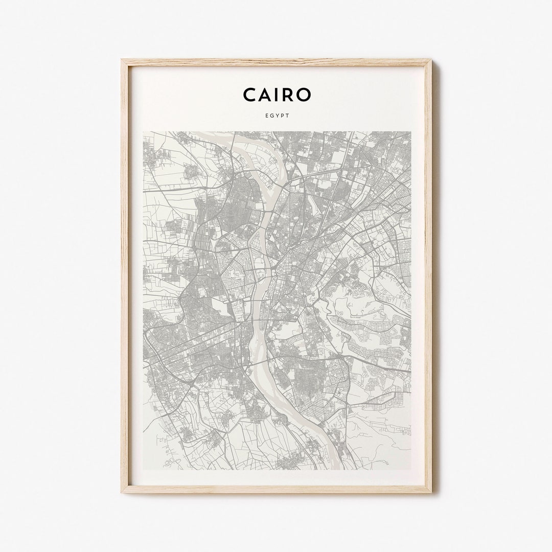 Cairo Map Poster, Cairo Map Print, Cairo Personalized Map Art, Cairo ...