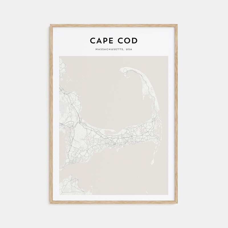 Cape Cod Map Poster - Etsy
