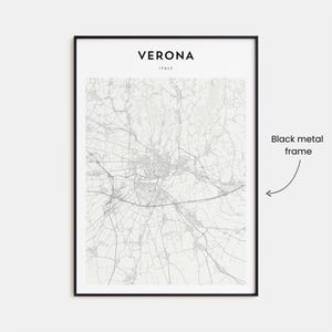 Verona Map Poster, Verona Map Print, Verona Personalized Map Art ...