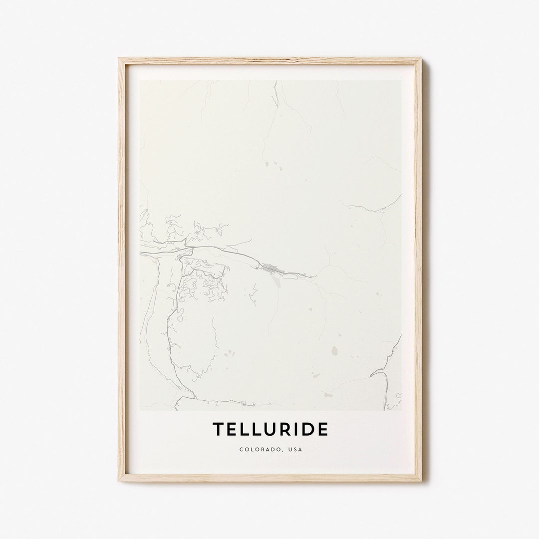 Map of Telluride Telluride Map Print Telluride Map Poster - Etsy
