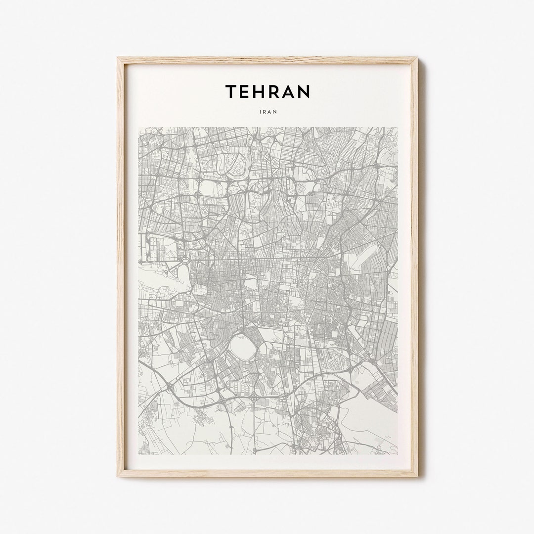 Tehran Map Poster, Tehran Map Print, Tehran Personalized Map Art ...