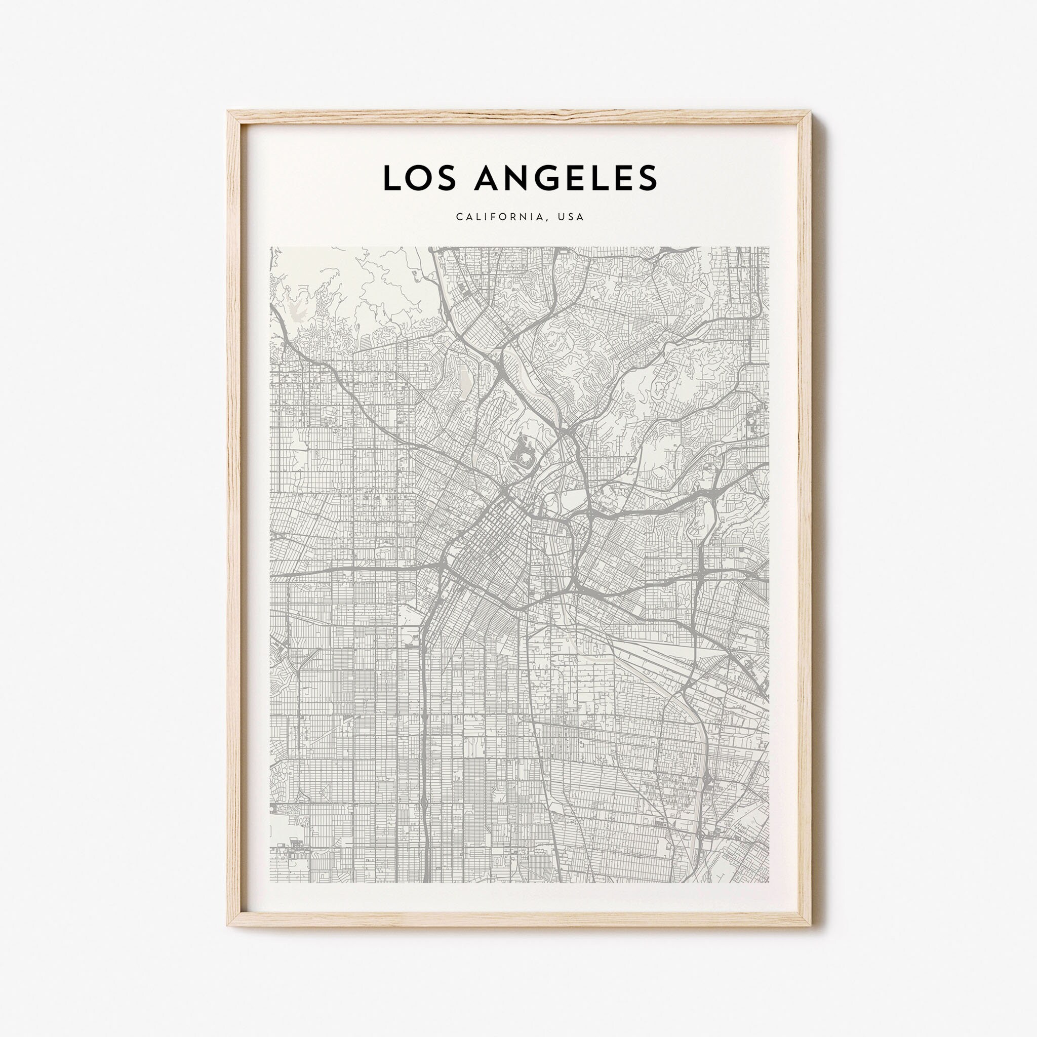 Los Angeles Map Poster, Los Angeles Map Print, Los Angeles Personalized ...