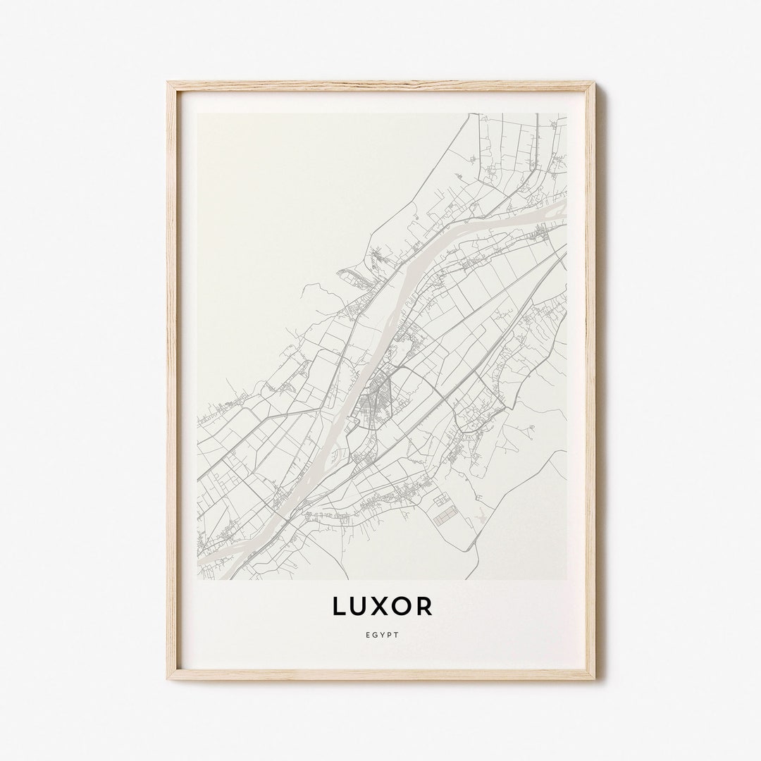 Map of Luxor, Luxor Map Print, Luxor Map Poster, City Map Print, Map ...