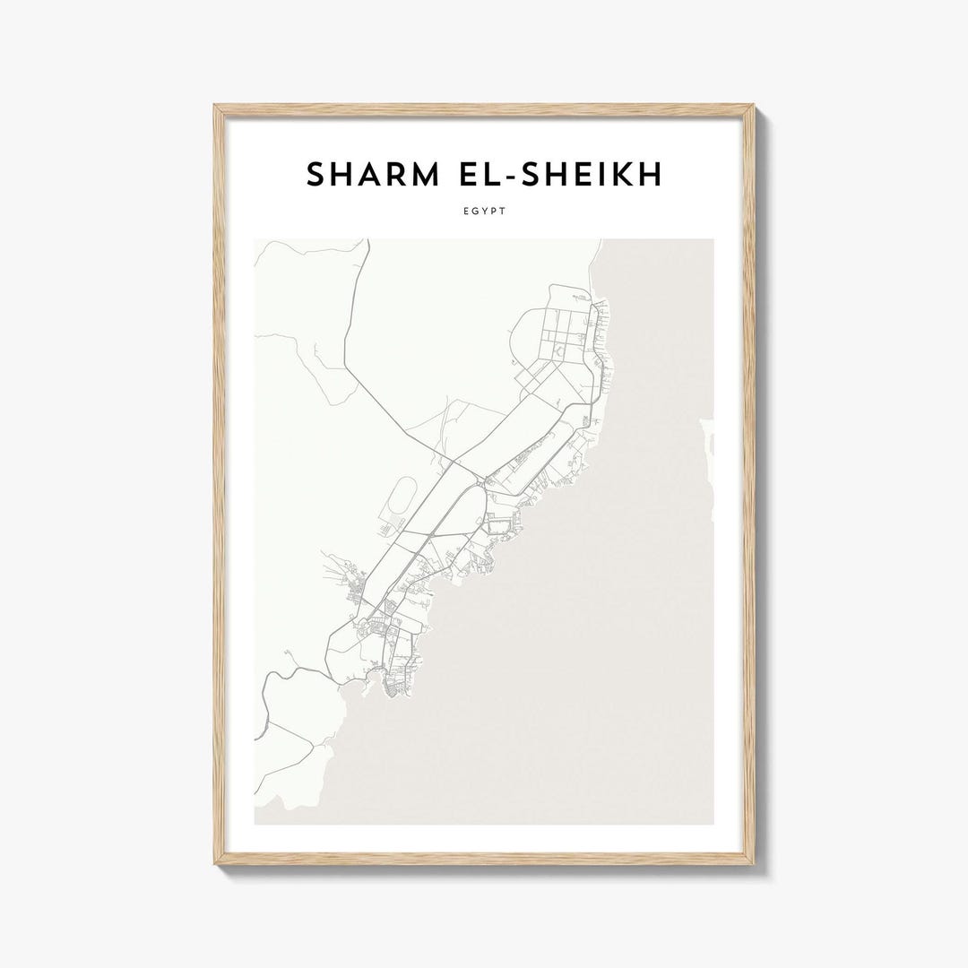 Sharm El-sheikh Map Poster, Sharm El-sheikh Map Print, Sharm El-sheikh ...