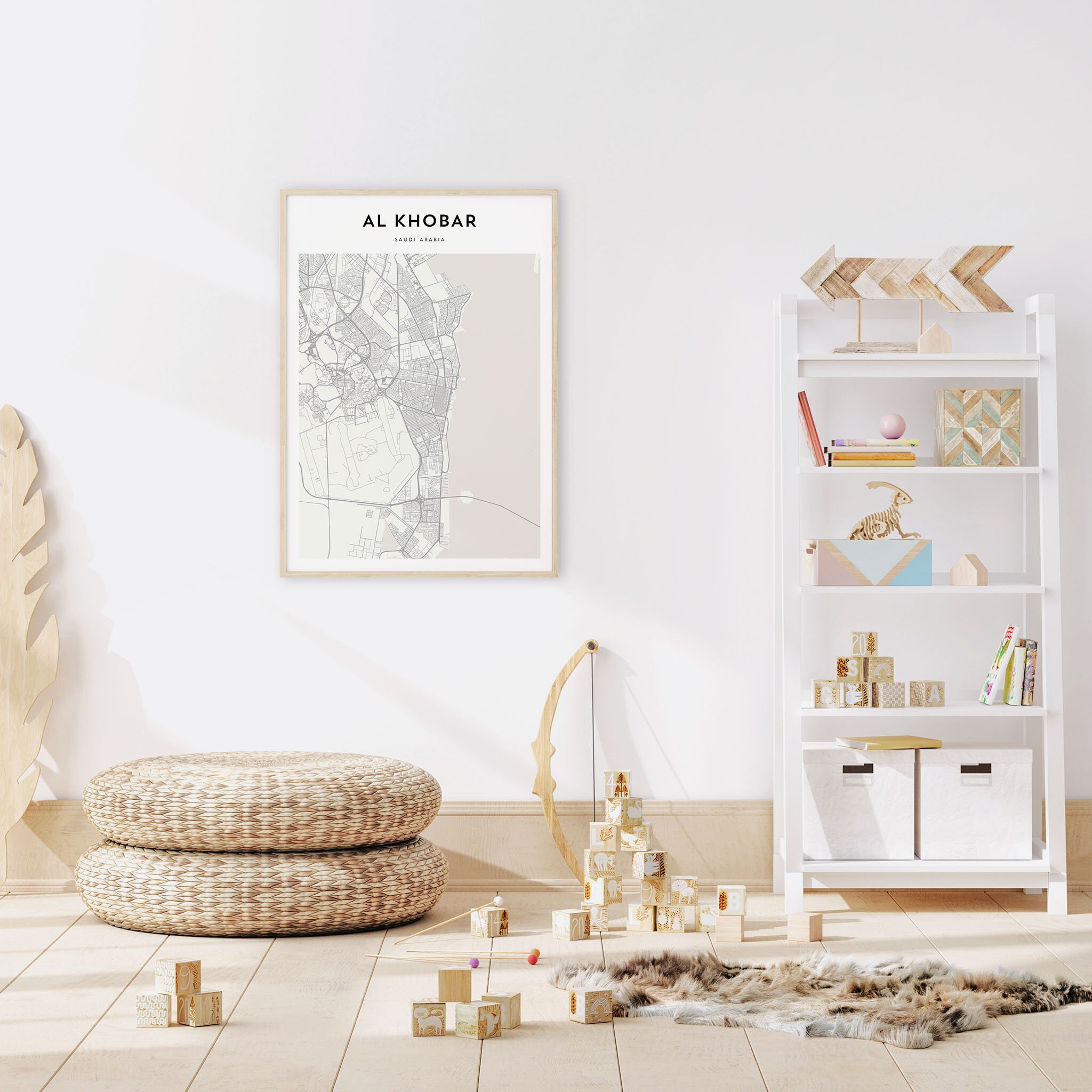 Al Khobar Map Poster, Al Khobar Map Print, Al Khobar Personalized Map ...