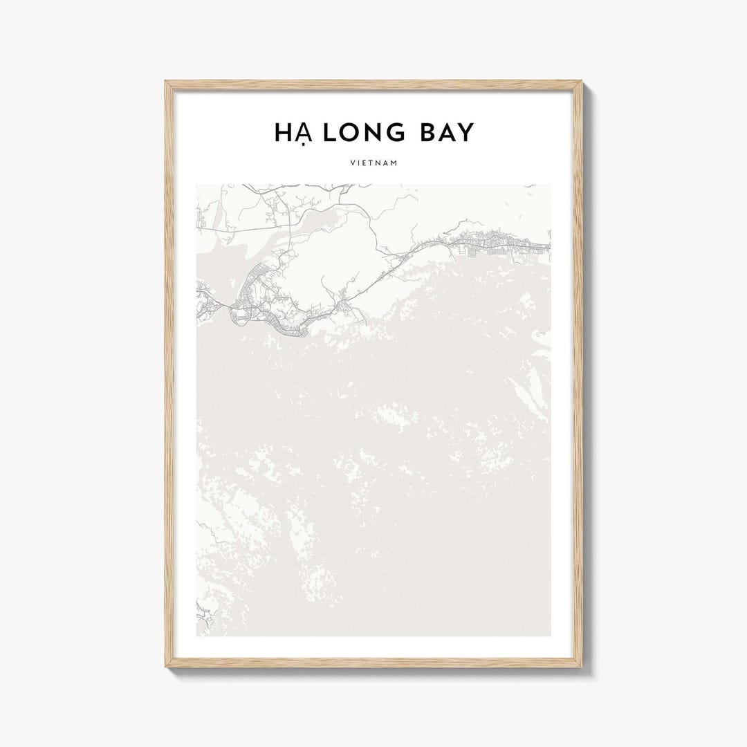Halong Bay Map Poster, Halong Bay Map Print, Halong Bay Travel Wall Art ...