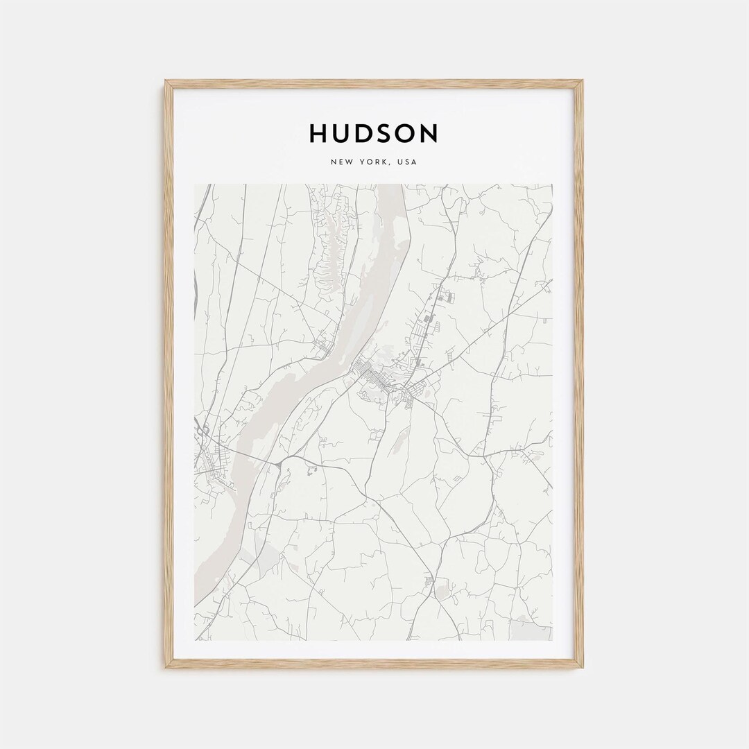 Hudson Map Poster, Hudson Map Print, Hudson Travel Wall Art, Hudson ...