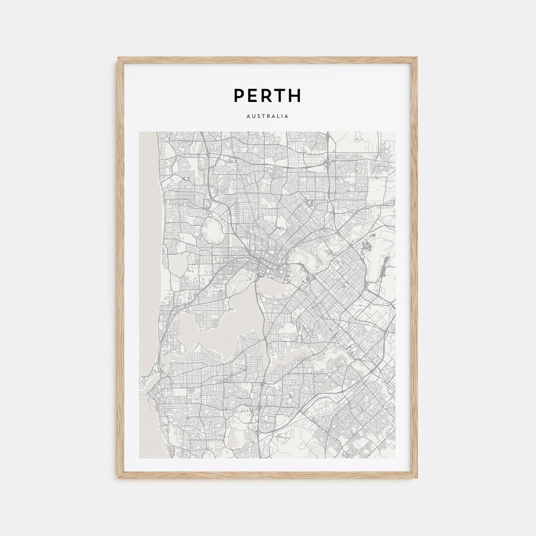 Perth Map Poster, Perth Map Print, Perth Travel Wall Art, Perth ...