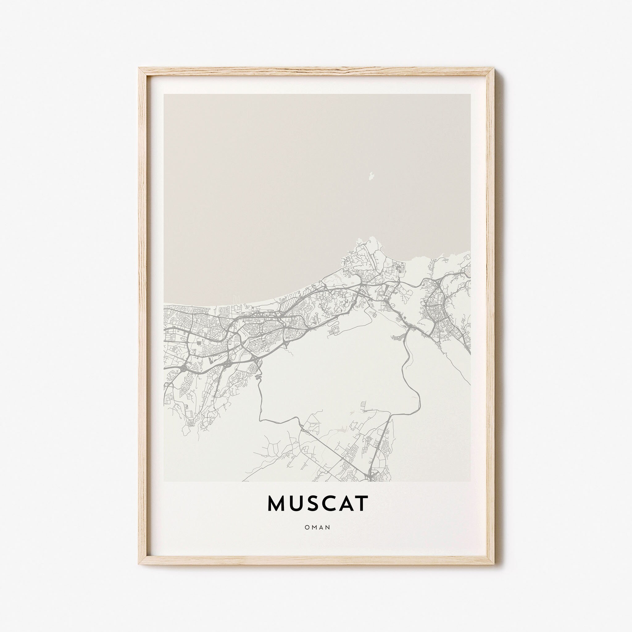 Map of Muscat, Muscat Map Print, Muscat Map Poster, City Map Print, Map ...