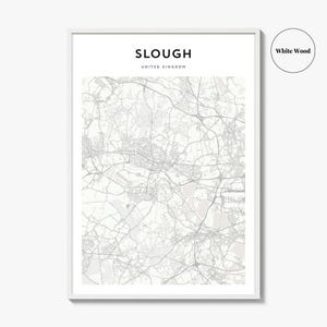 Slough Map Poster, Slough Map Print, Slough Travel Wall Art, Slough ...