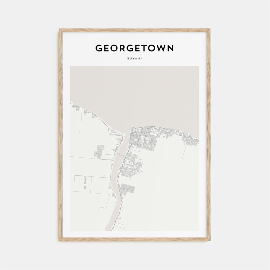 Georgetown Map Poster, Georgetown Map Print, Georgetown Travel Wall Art ...