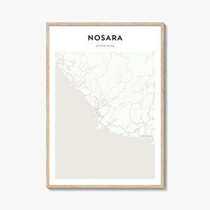 Nosara Map Poster, Nosara Map Print, Nosara Travel Wall Art, Nosara ...