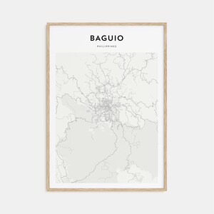 Baguio Map Poster, Baguio Map Print, Baguio Travel Wall Art, Baguio ...