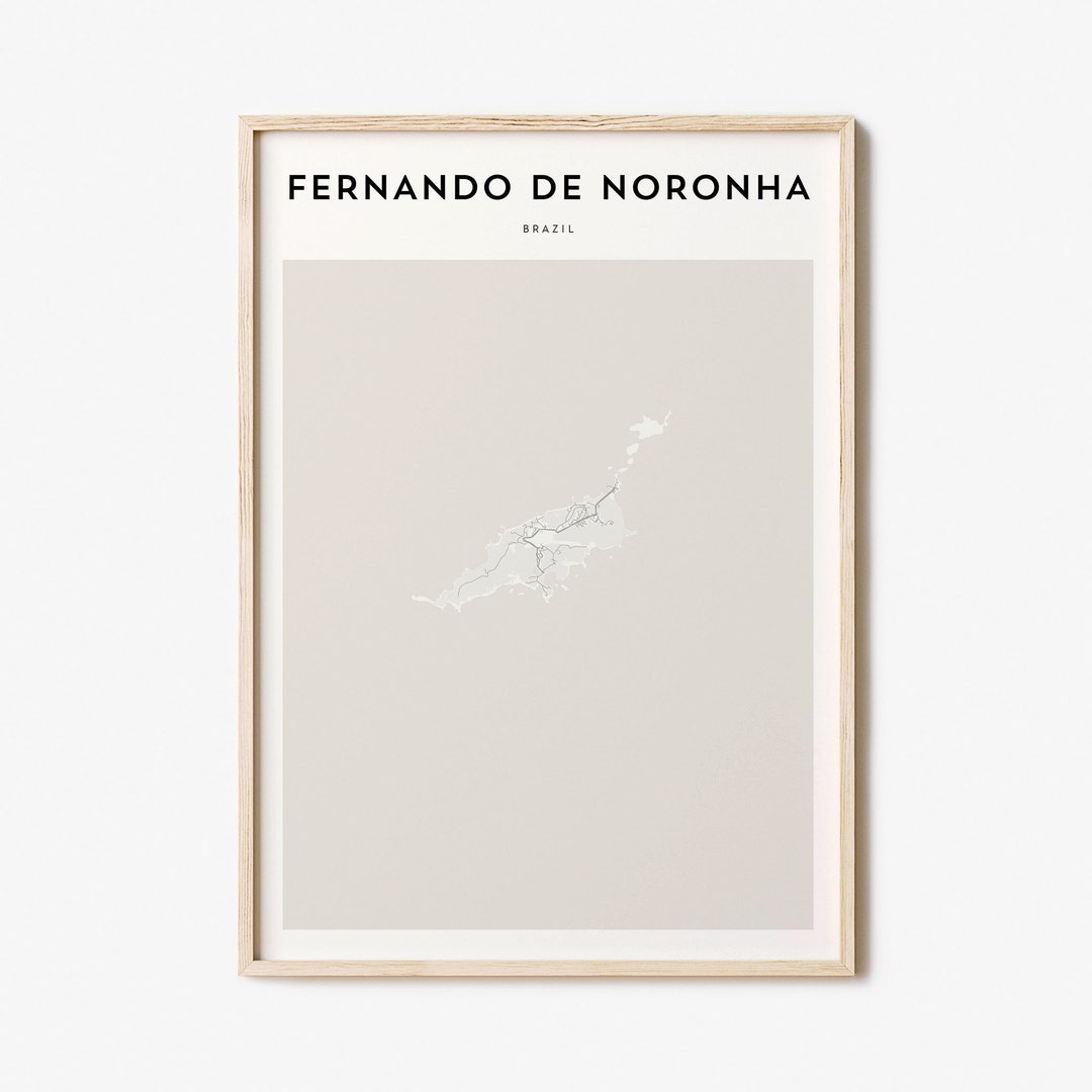 Fernando De Noronha Map Poster Fernando De Noronha Map Print - Etsy