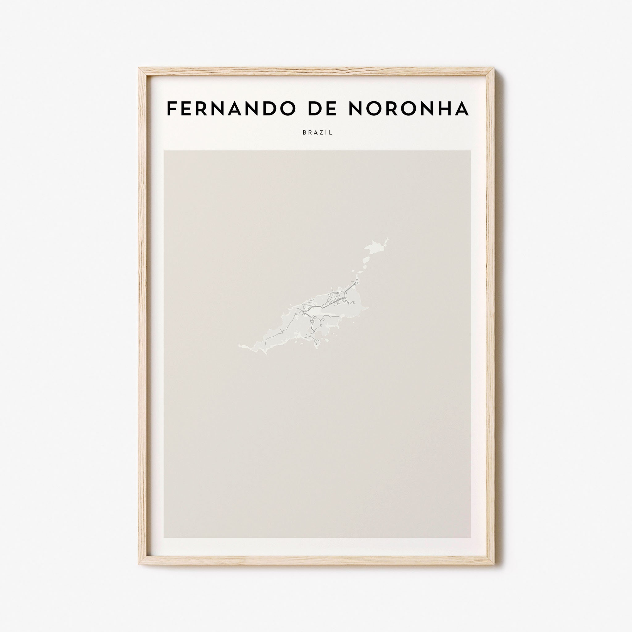 Fernando De Noronha Map Poster Fernando De Noronha Map Print - Etsy