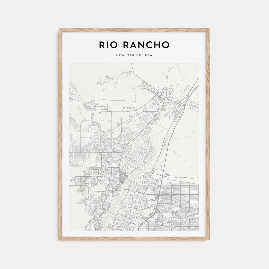Rio Rancho Map Poster, Rio Rancho Map Print, Rio Rancho Personalized ...
