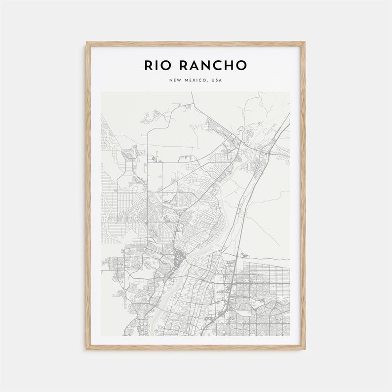 Rio Rancho Map Poster, Rio Rancho Map Print, Rio Rancho Personalized ...