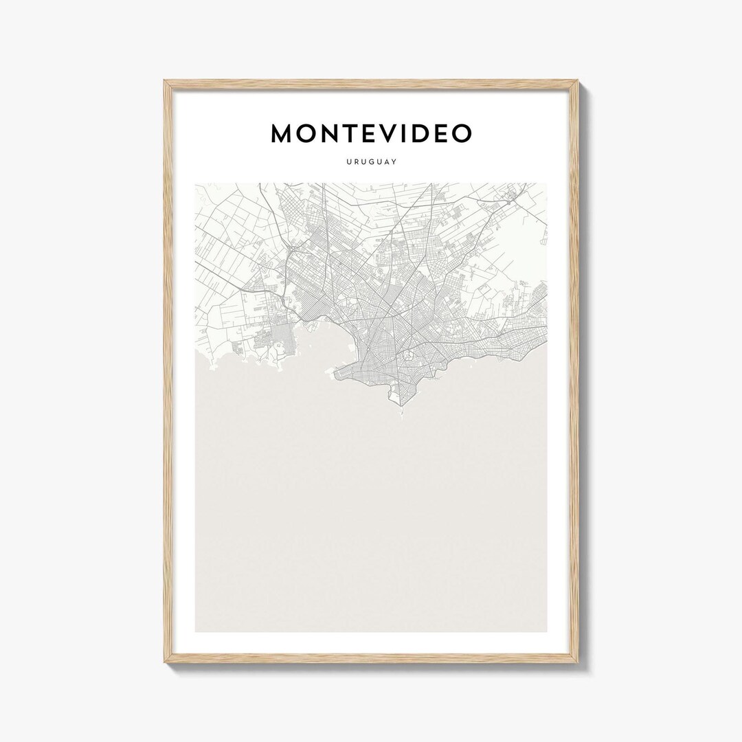 Montevideo Map Poster, Montevideo Map Print, Montevideo Travel Wall Art ...