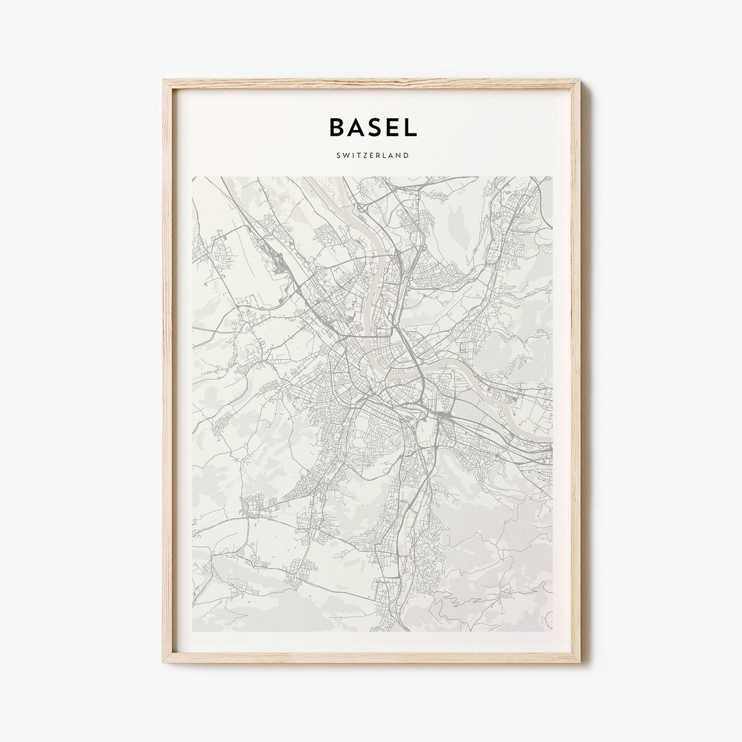 Basel Map Poster, Basel Map Print, Basel Personalized Map Art, Basel ...
